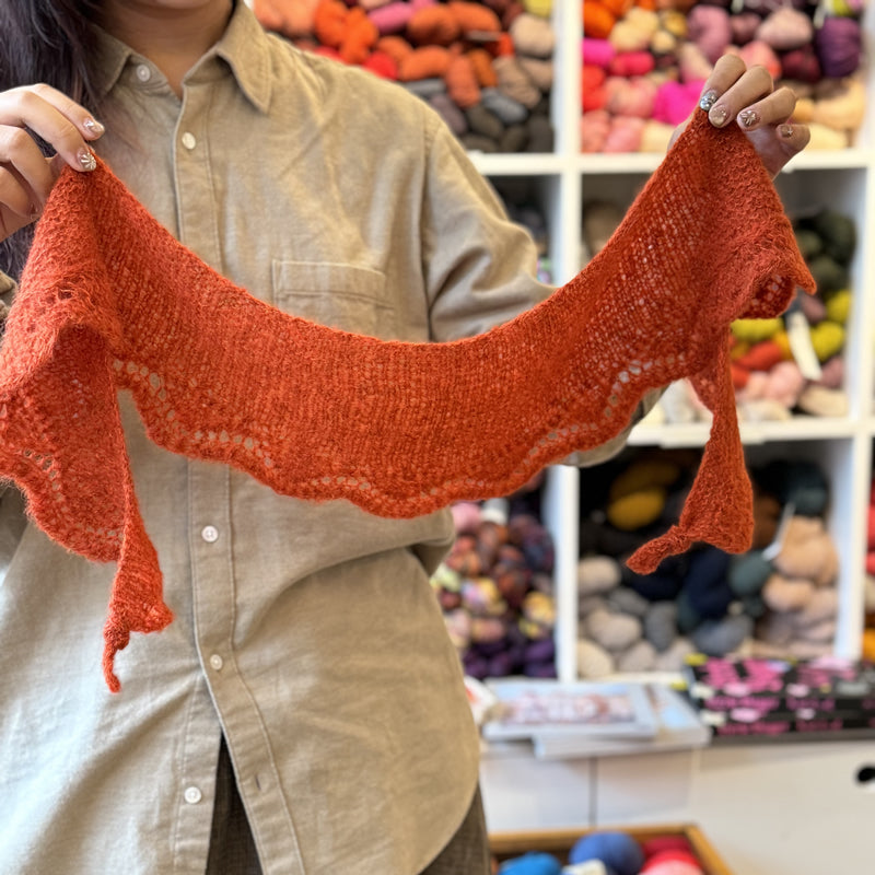 Isager Lace Scarf pattern — Loop Knitting