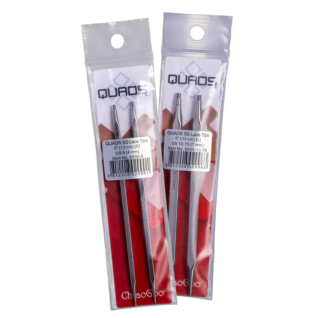 ChiaoGoo - Quads Stainless Steel Interchangeable Tips (4 inch ) — Loop ...