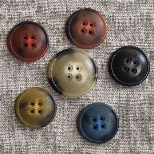 Mottled Horn Button 28mm — Loop Knitting