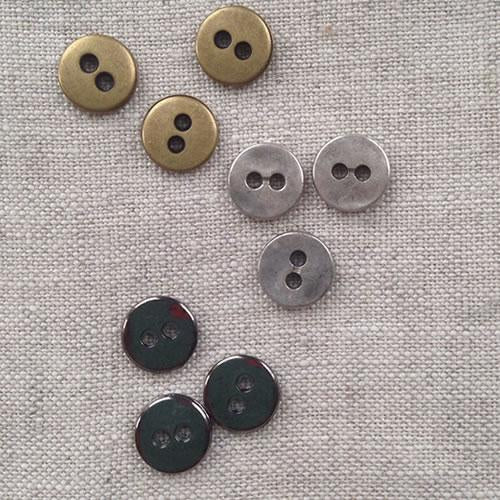 Simple Metal 7mm Button — Loop Knitting